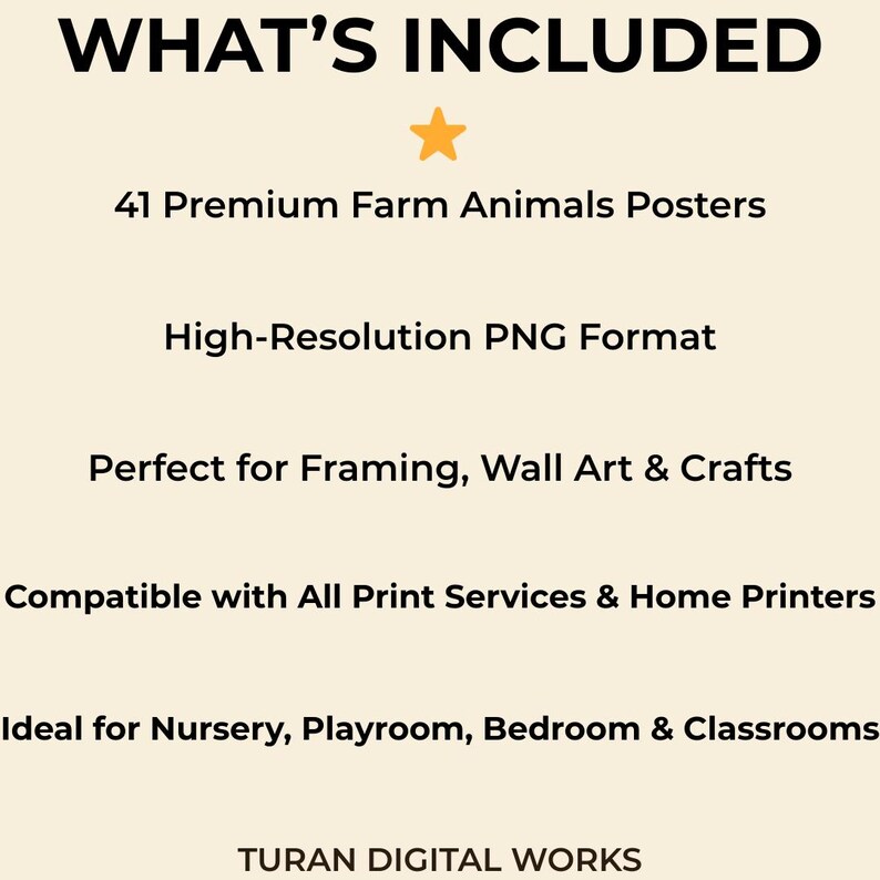 Farm Animals Poster Bundle – 41 Printable Baby Farm Animal Wall Art Set ...