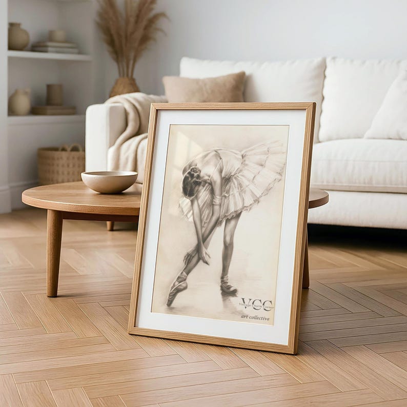 Antique Ballerina Wall Art Original & Enhanced Vintage Ballet Dancer ...