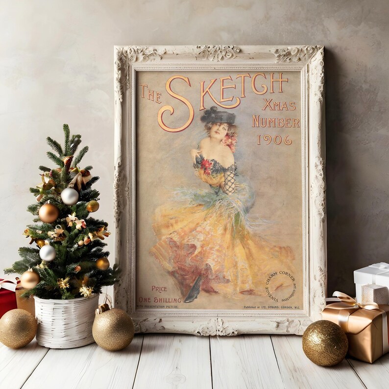 Edwardian the Sketch 1906 London Magazine Cover Illustration Woman ...