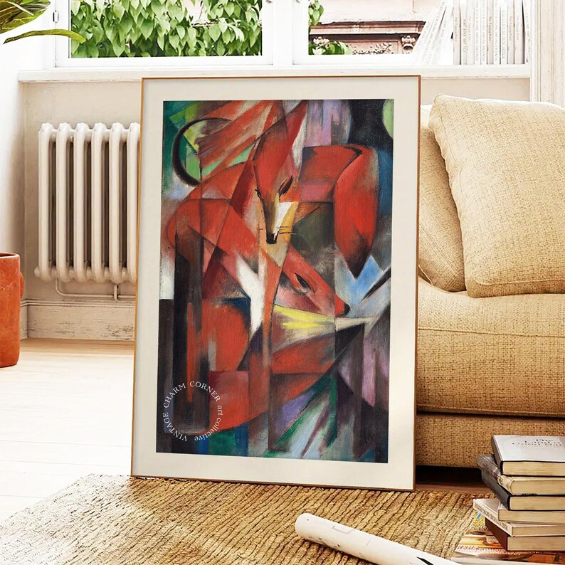 Franz Marc Red Fox Cubist Art Print Abstract Animal Expressionist Wall ...