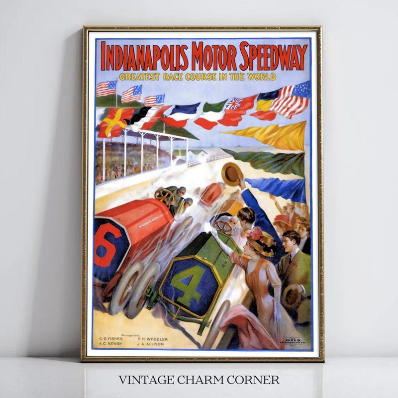 Indy 500 Vintage Posters - Etsy