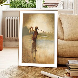 Vintage Golf Wall Art Download Gentleman Golfer Par 3 Print Antique ...