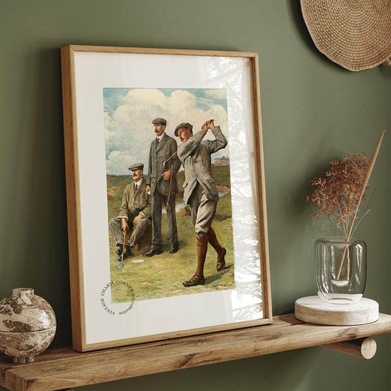Vintage Golf Wall Art Printable the Great Triumvirate Antique Sports ...