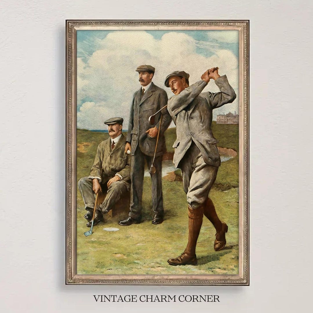 Vintage Golf Wall Art Printable the Great Triumvirate Antique Sports ...