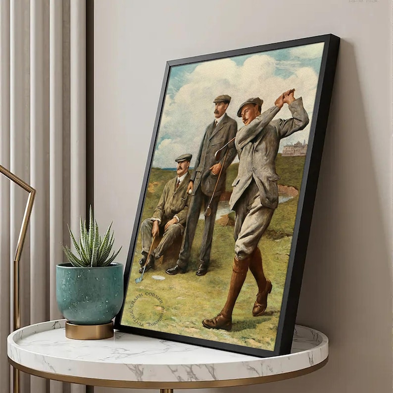 Vintage Golf Wall Art Printable the Great Triumvirate Antique Sports ...