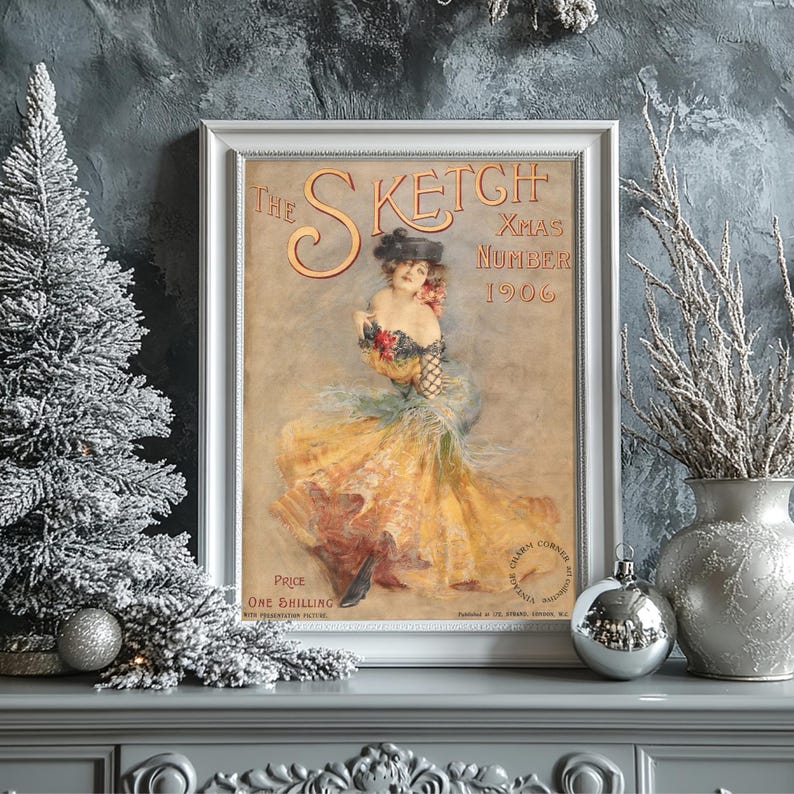Edwardian the Sketch 1906 London Magazine Cover Illustration Woman ...