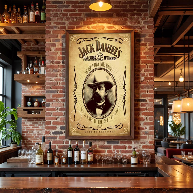 Vintage Jack Daniels Whiskey Poster Printable Wall Art Old No 7 ...