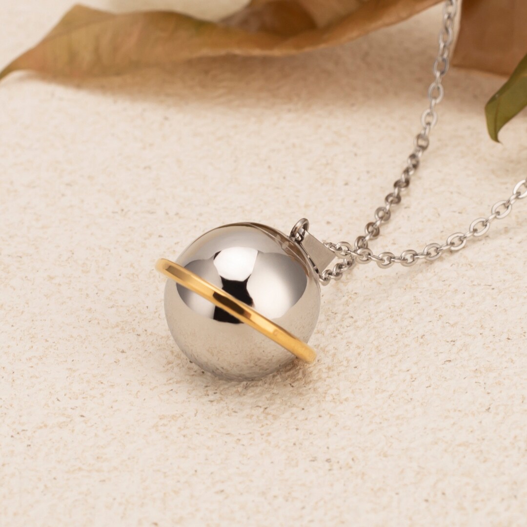 Stainless Steel Planet Urn Pendant Necklace Pet Ashes Jewelry Keepsake ...