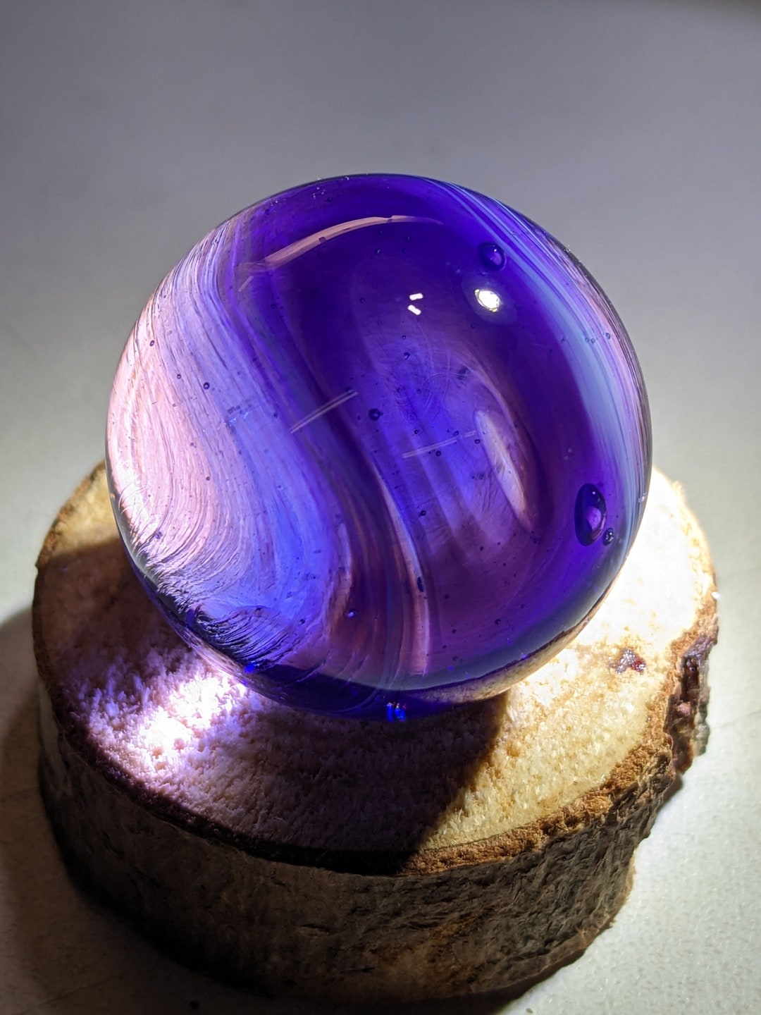 1" Purple and Blue Twist Marble - Etsy