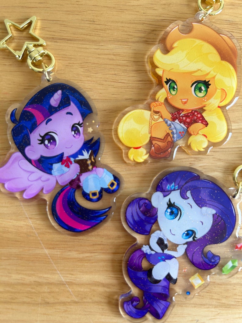 My Little Pony 3in. Acrylic Keychains - Etsy
