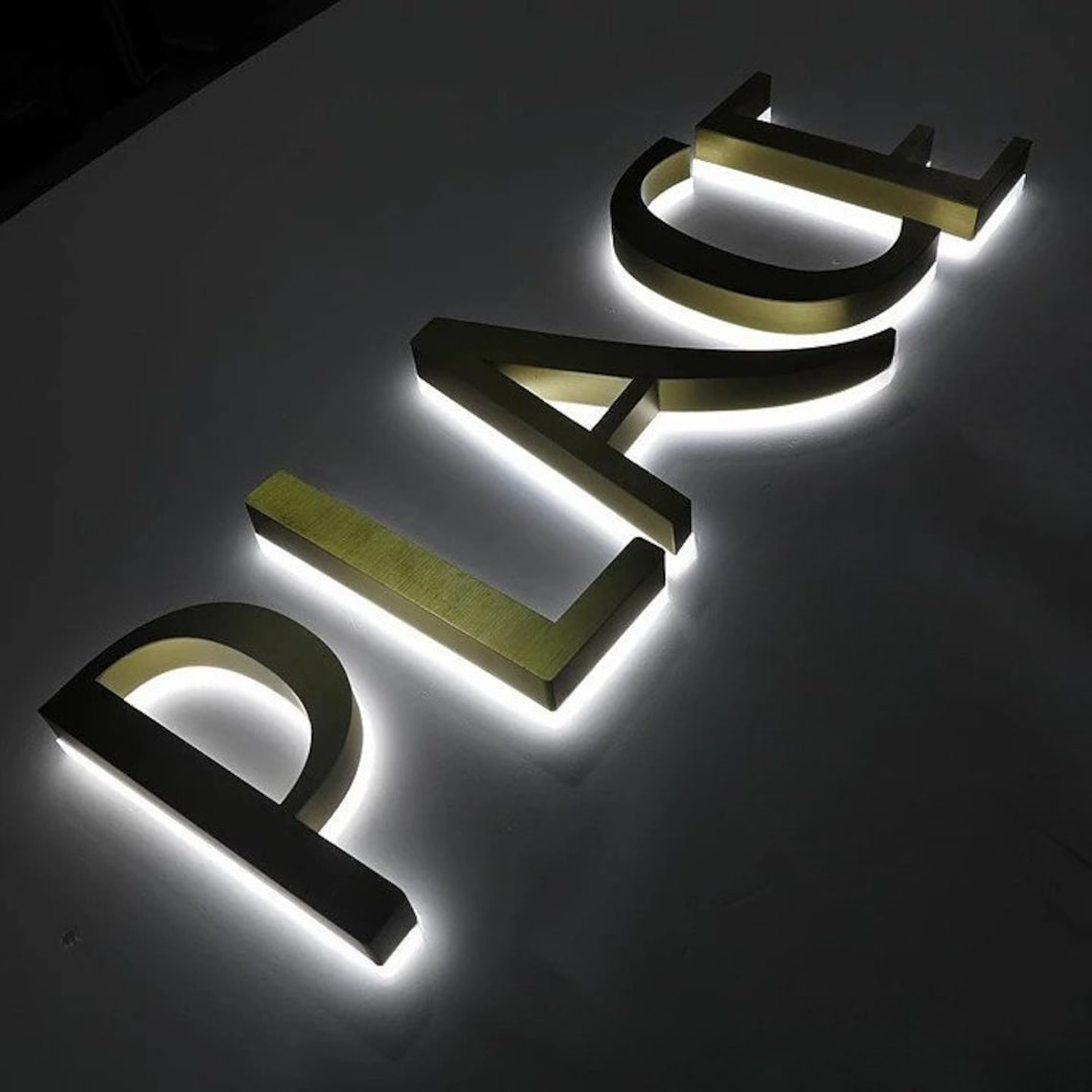 Metal Sign Business Sign 3d Backlit Sign Salon Decor Custom Metal Sign ...