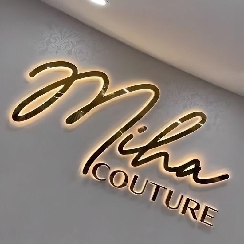 Custom 3D Backlit Logo Business Sign , Illuminated Business Signage ...