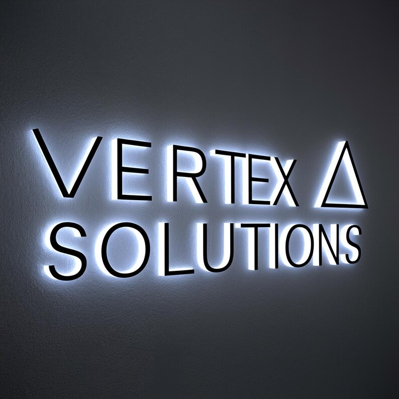 Custom 3D Backlit Logo Business Sign , Illuminated Business Signage ...