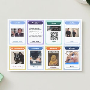 Fun German Flashcards for Beginners: Edition With Memes. Learn German ...