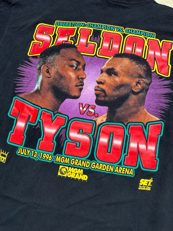 MIKE TYSON vs SELDON 1996 Vintage Boxing Tee | Mgm Gr… - Gem