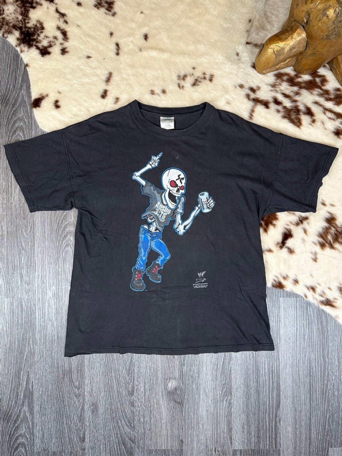 STONE COLD SKELETON Steve Austin 3:16 1998 Vintage Tee Wwf - Etsy