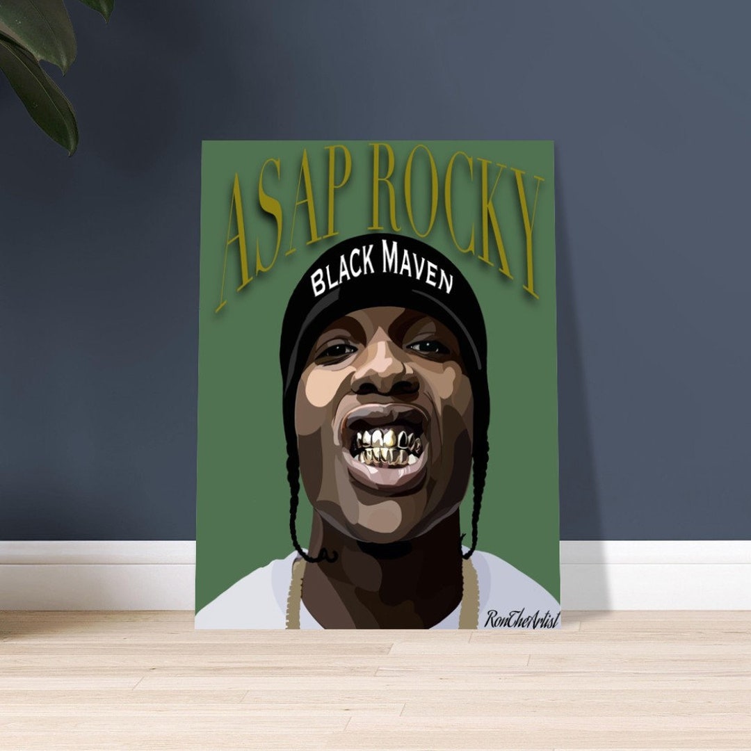 ASAP Rocky Poster Rapper Poster Home Decor Hip Hop Gift Digital ...