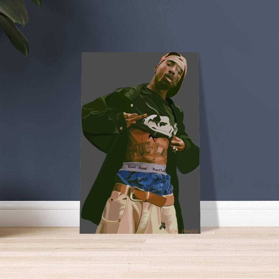 2PAC THUG LIFE POSTER Tupac Poster Wall Art Print Music Art Print Hip ...