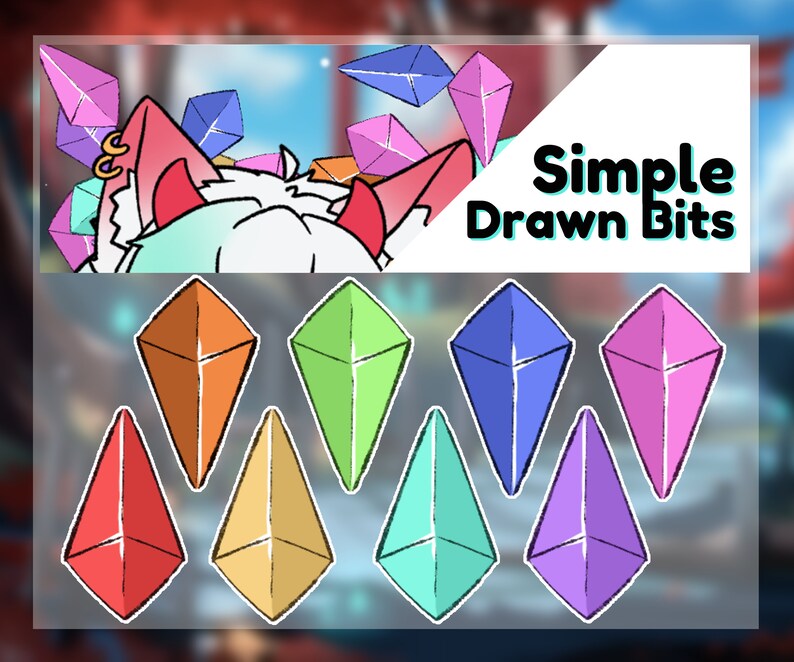 Simple Drawn Bits (8 Colors) for T.I.T.S【 Vtuber Asset 】 Vtubing ...