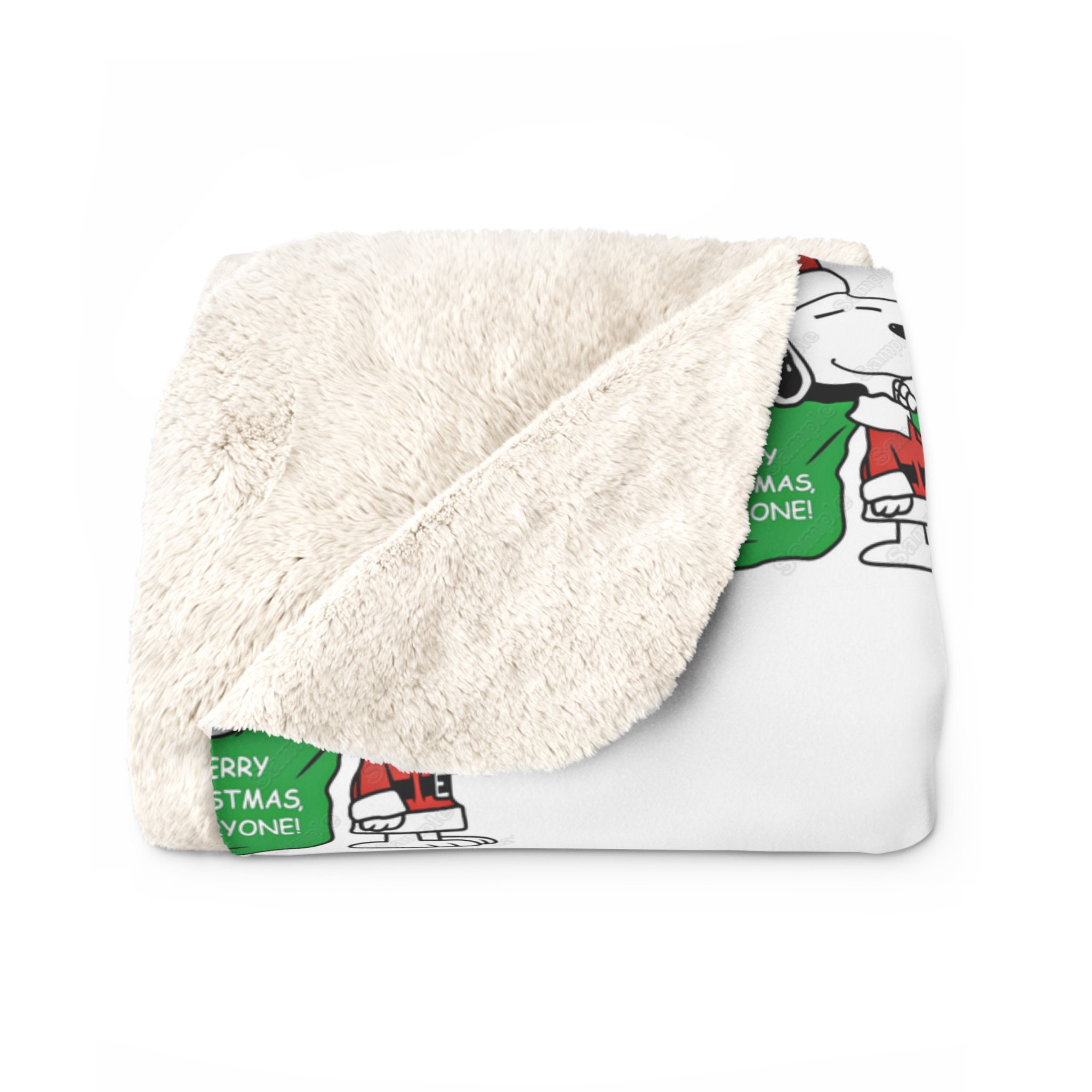 Peanuts Christmas Snoopy Sherpa Fleece Blanket - Etsy