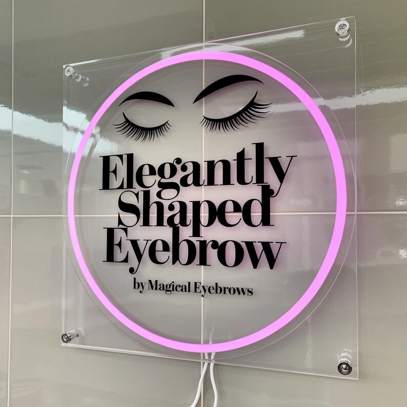 Custom Acrylic Sign Printed Salon Sign Light up Business Logo Acrylic ...