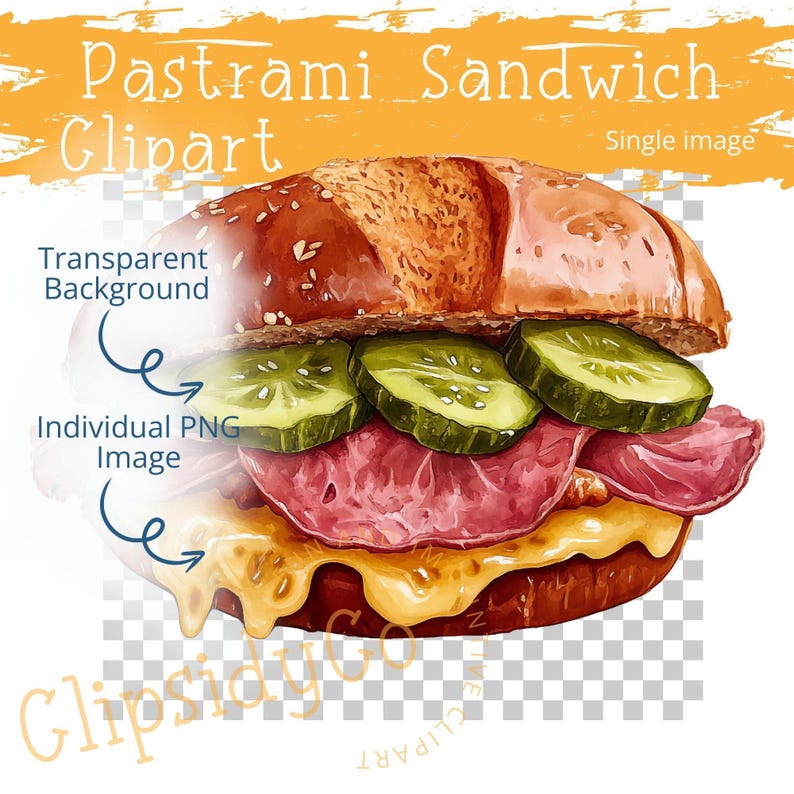 Food Illustration, Sandwich PNG, Clipart PNG, Sublimation Clipart ...