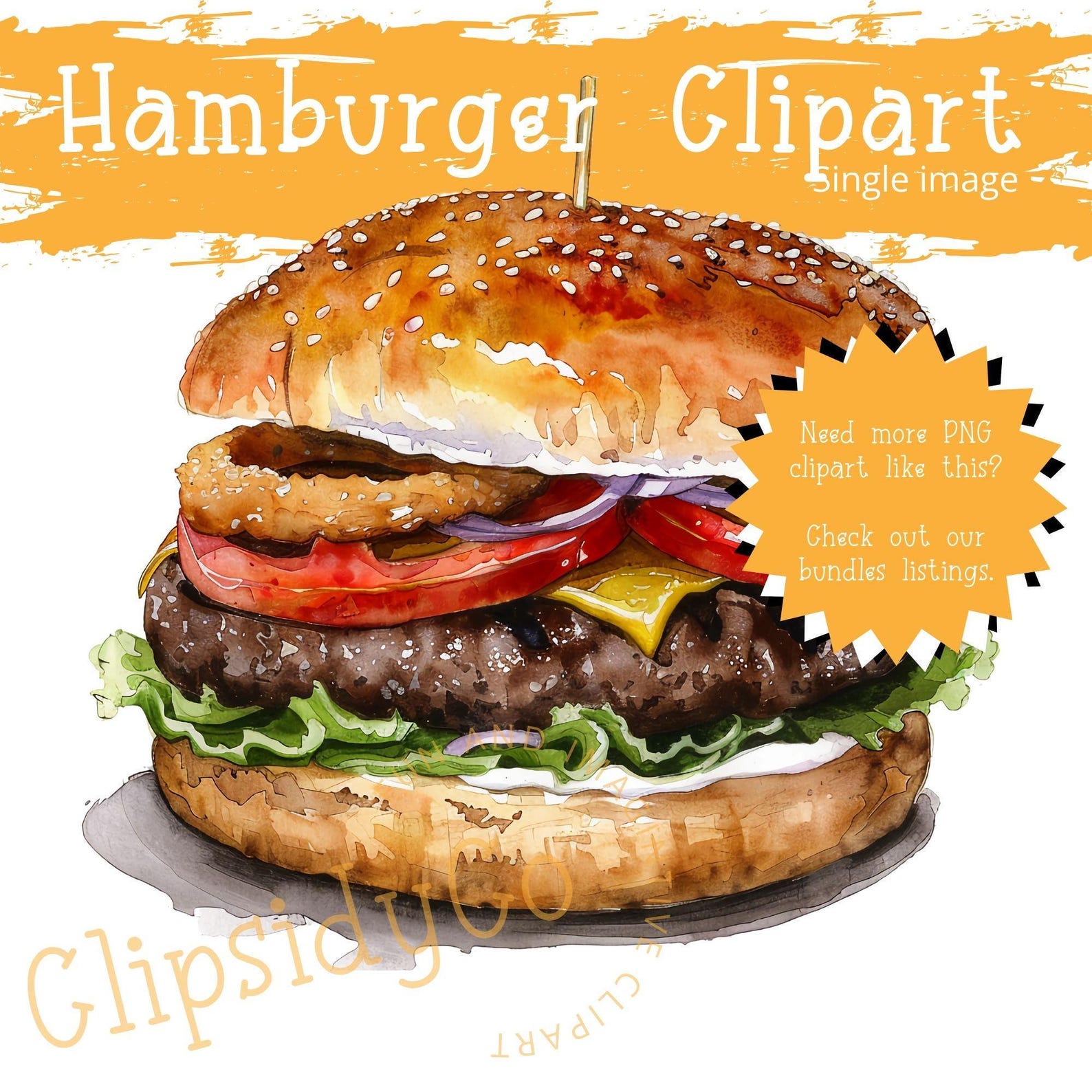 Hamburger Clipart, Food Illustration, Sandwich PNG, Clipart PNG ...