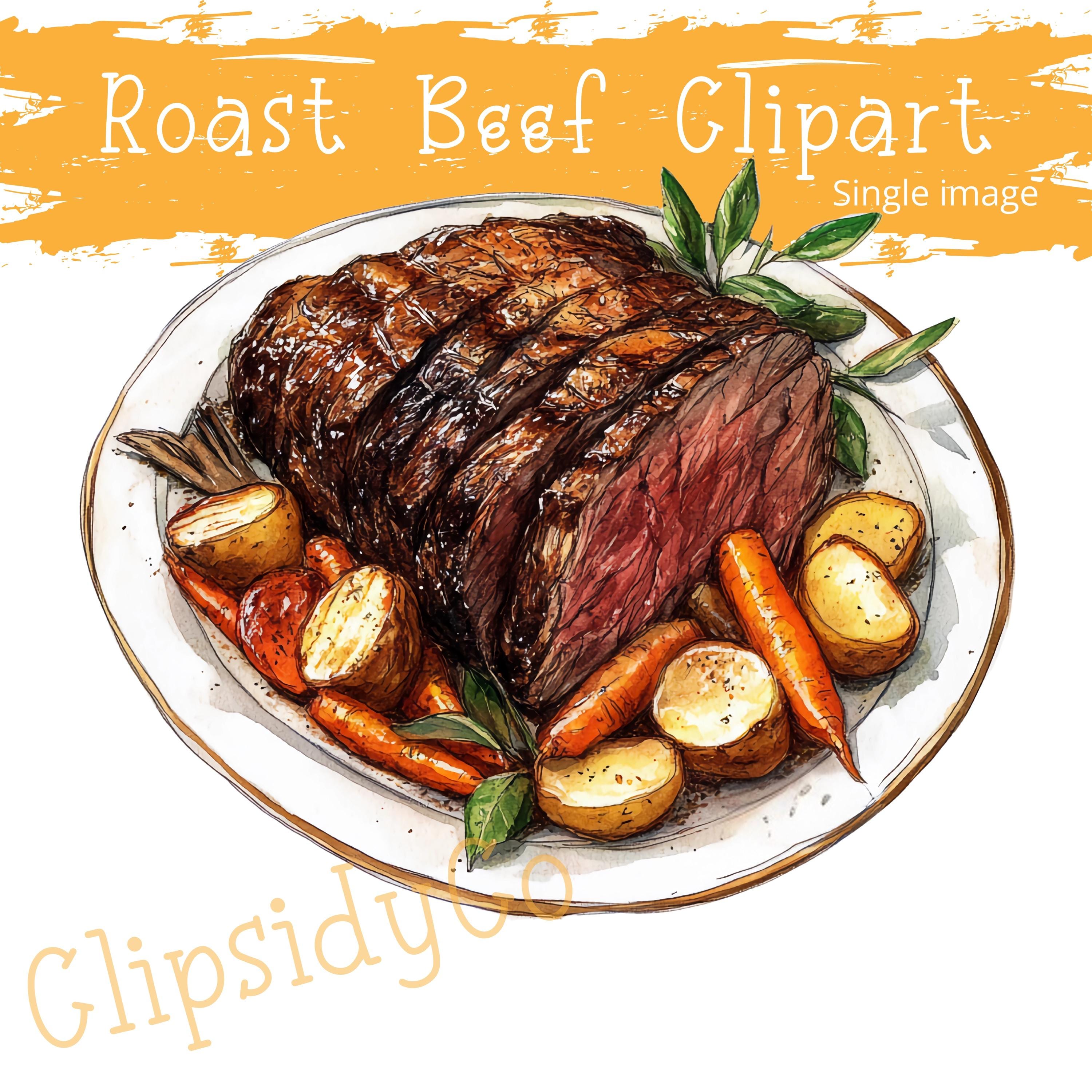 Roast Beef Food Clipart Dinner Food Illustration Chicken Bowl Clipart ...