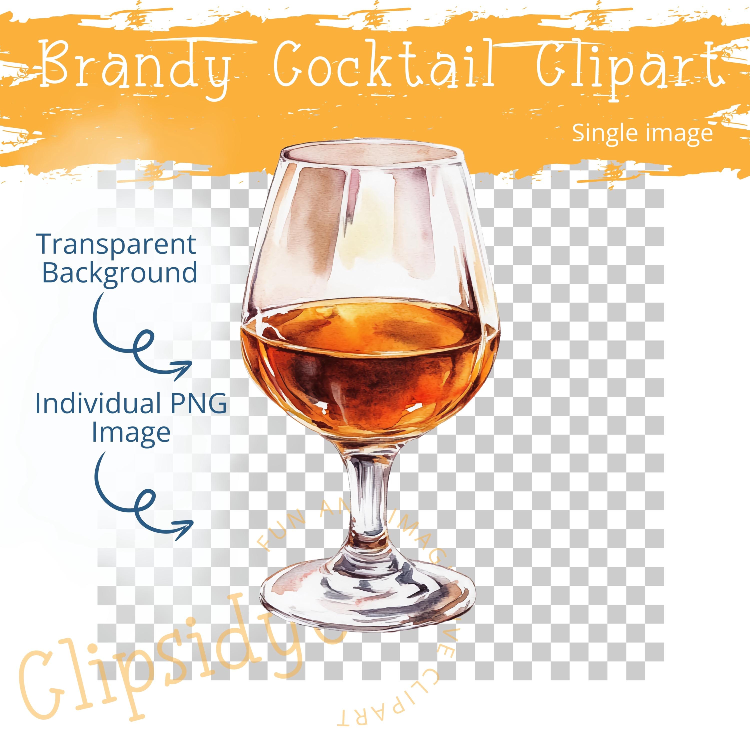 Brandy Drink Clipart Illustration Brandy Snifter Clipart Sublimation ...