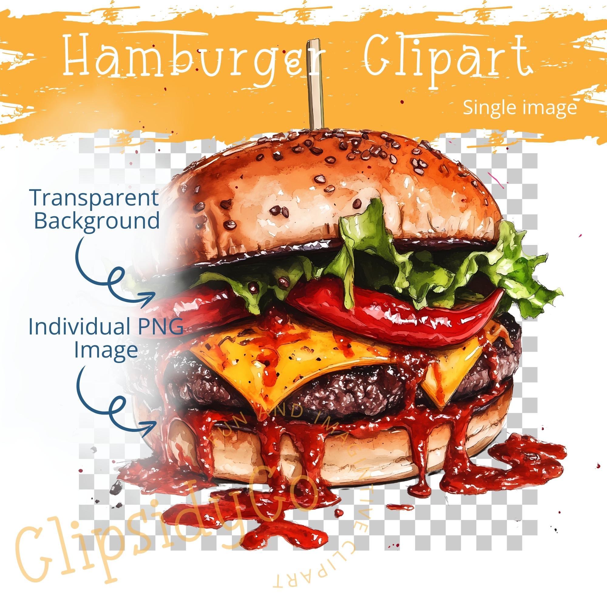 Hamburger Clipart Food Illustration Real Food Clipart Clipart PNG ...