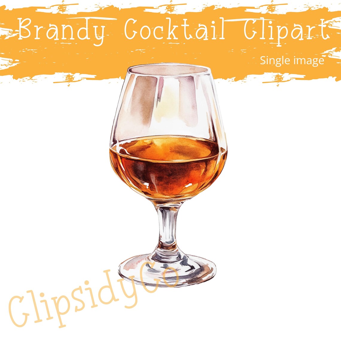 Brandy Drink Clipart Illustration Brandy Snifter Clipart Sublimation ...