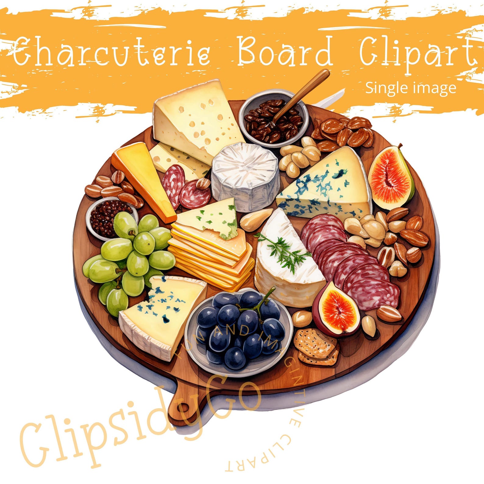 Charcuterie Board Clipart Grazing Table Clipart Food PNG Clipart PNG ...