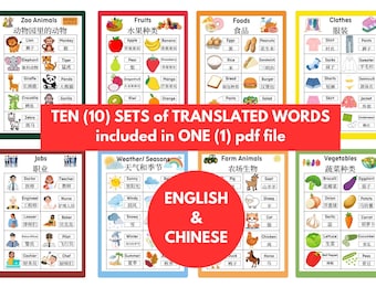 English-chinese Words (part 2) - Translation Printables [other Sets and ...