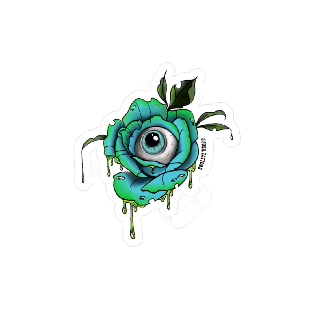 Rose Eyeball Vinyl Decal - Etsy