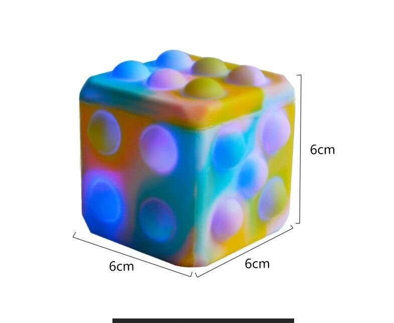 2 -pack Fidget Cube - Pop-it Sensory Adult/kid Fidget Toy & Stress ...