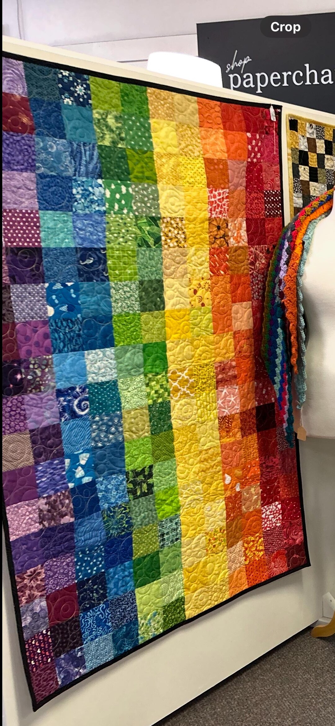 Handmade Rainbow Quilt: Bright Patchwork Design - Etsy