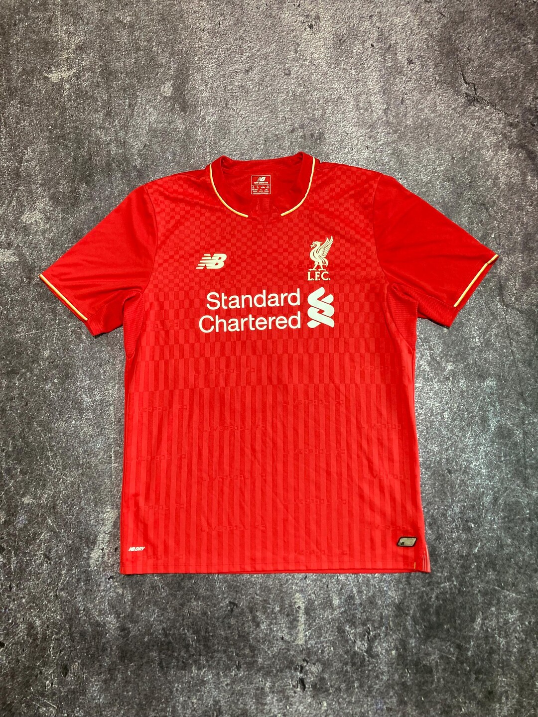 New Balance Liverpool 2015 2016 Home Jersey Sz L Soccer Football Steven ...