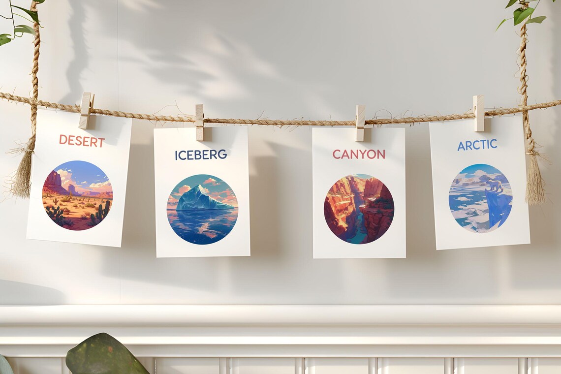 Wander - Landscape Flashcards | Montessori | Preschool | Homeschool ...