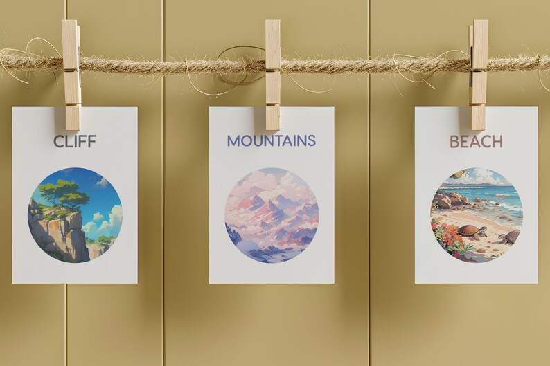 Wander - Landscape Flashcards | Montessori | Preschool | Homeschool ...