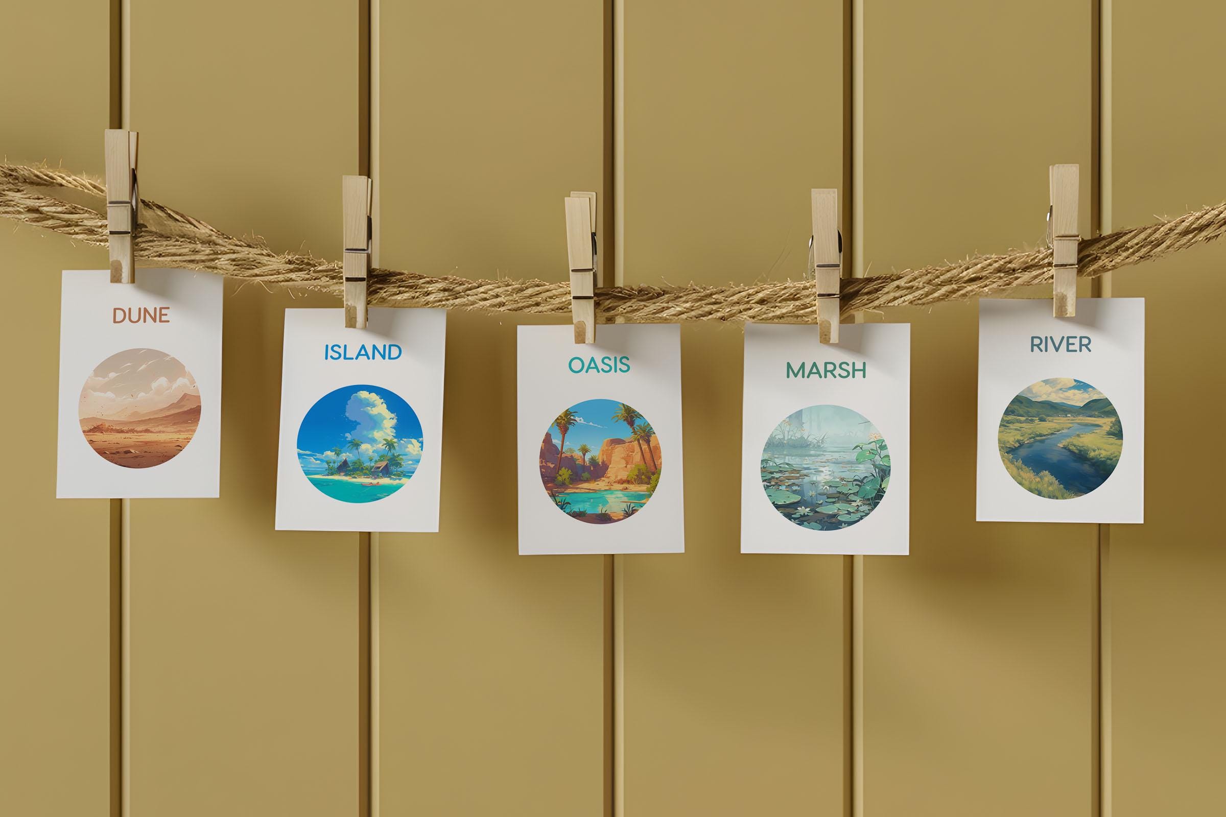 Wander - Landscape Flashcards | Montessori | Preschool | Homeschool ...