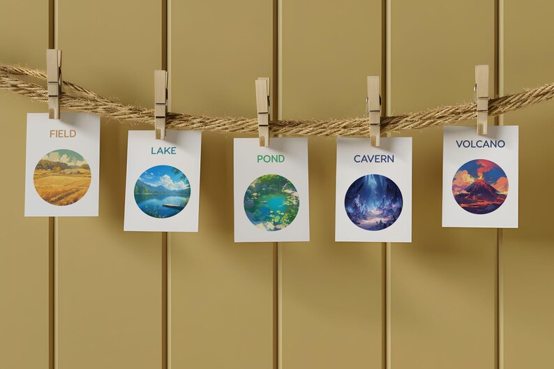 Wander - Landscape Flashcards | Montessori | Preschool | Homeschool ...