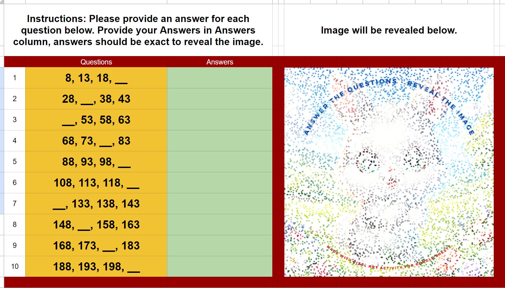 Pixel Art Math 2nd Grade Skip by 5 and 10 - Etsy