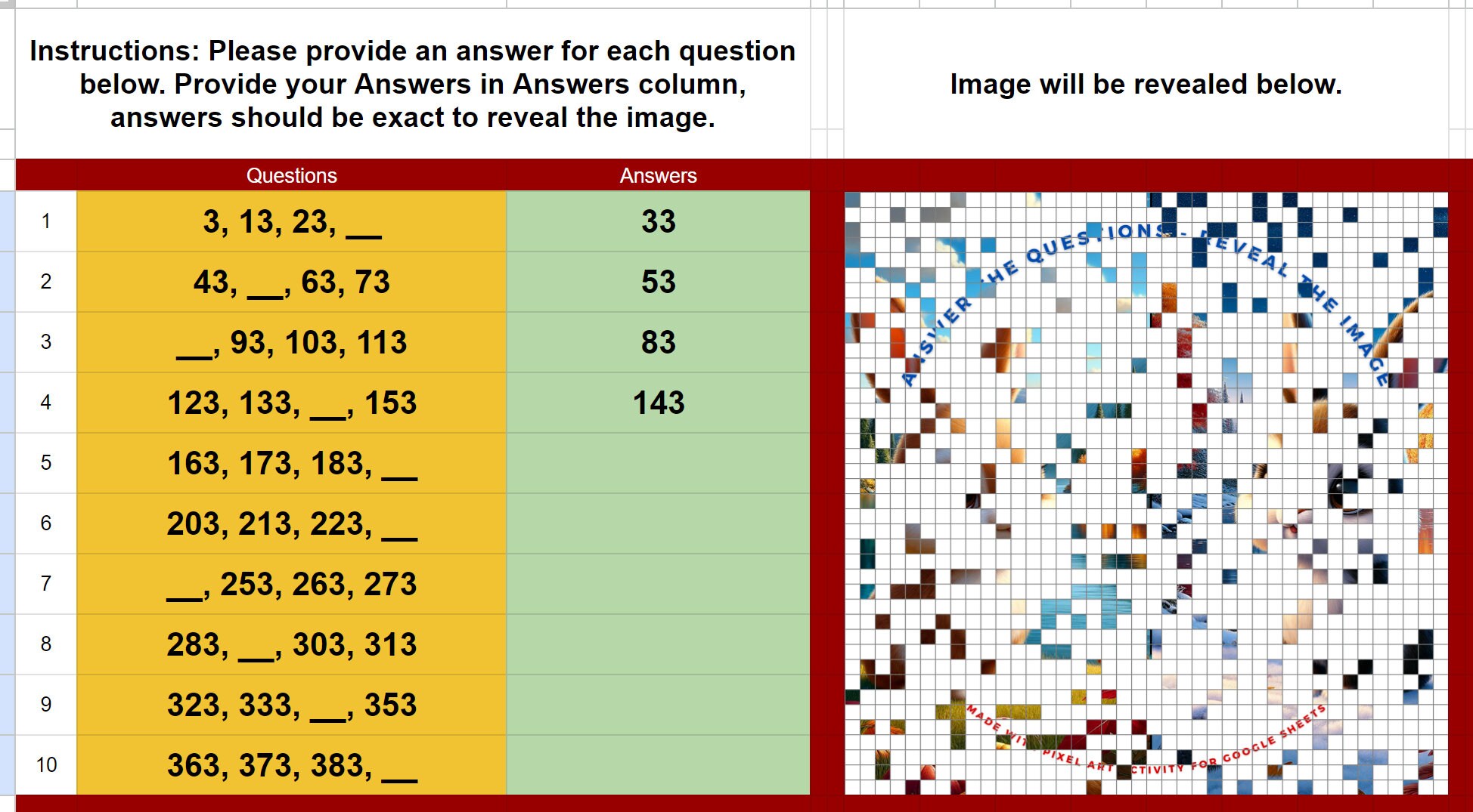 Pixel Art Math 2nd Grade Skip by 5 and 10 - Etsy