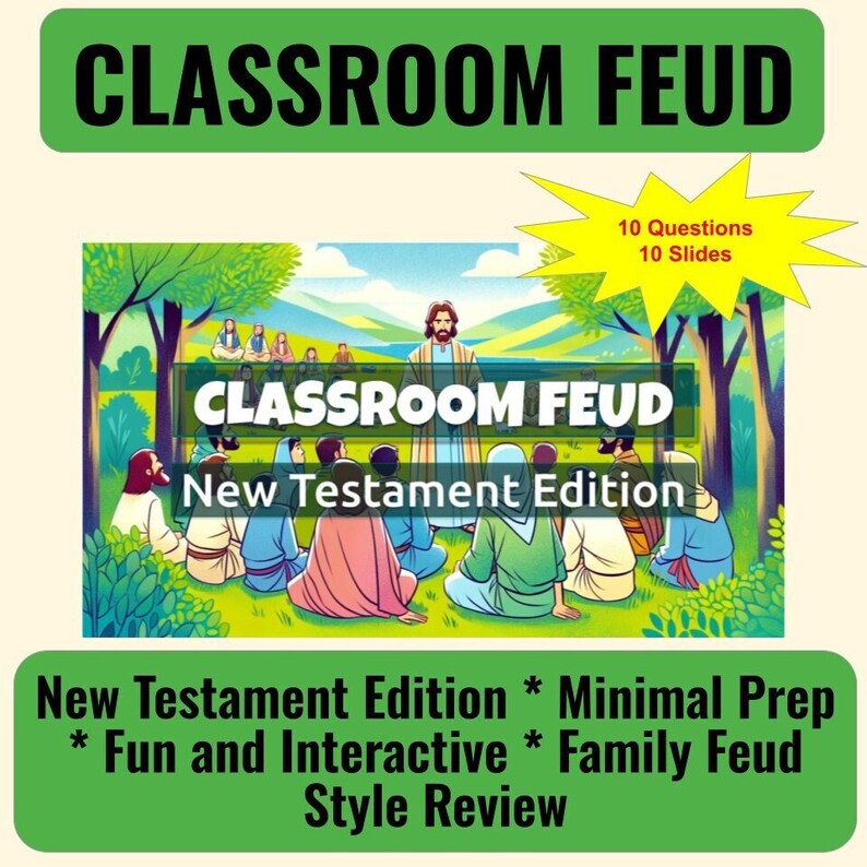Bible New Testament Family Feud Style Game | Intro Google Slides ...