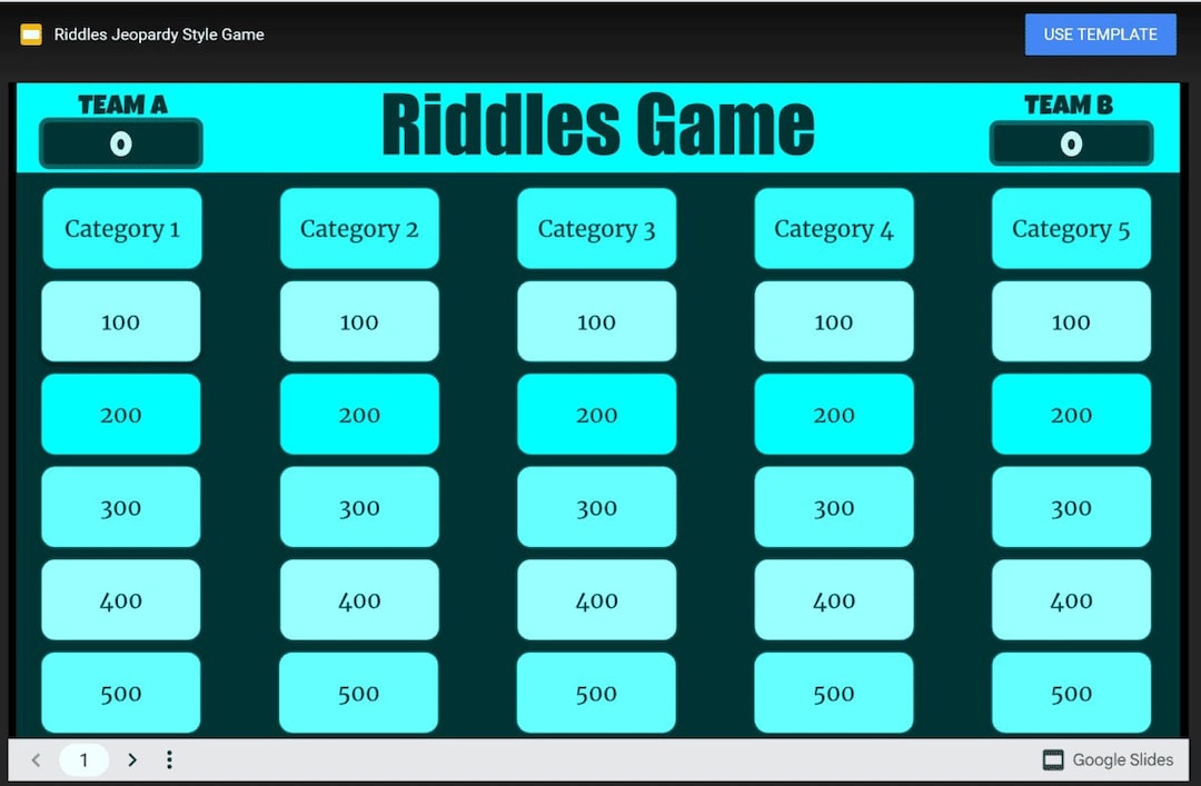 25 Kid Friendly Riddles Jeopardy Style Game - Customizable - Google ...