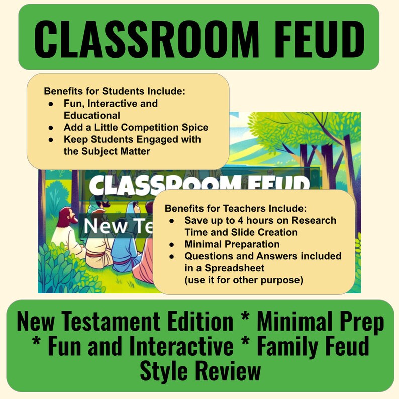 Bible New Testament Family Feud Style Game | Intro Google Slides ...
