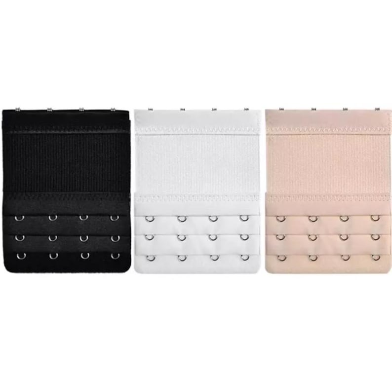 3ROWS 2, 3, 4 Hook Bra Extender Bra Strap Strapless Underwear Maternity ...