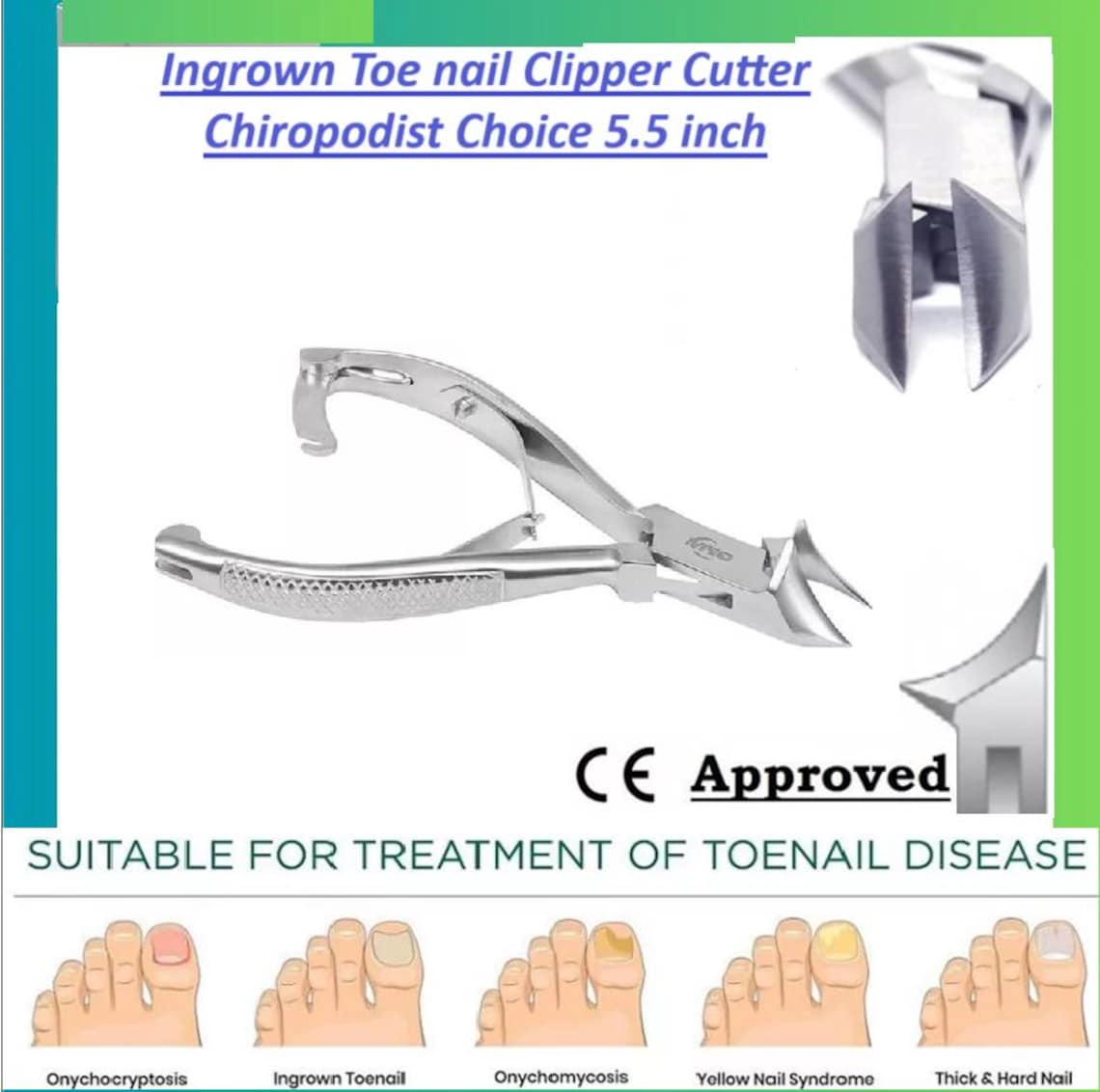 CHIROPODY TOE NAIL Clipper Cutter for Thick Heavy Duty Fungus Ingrown ...