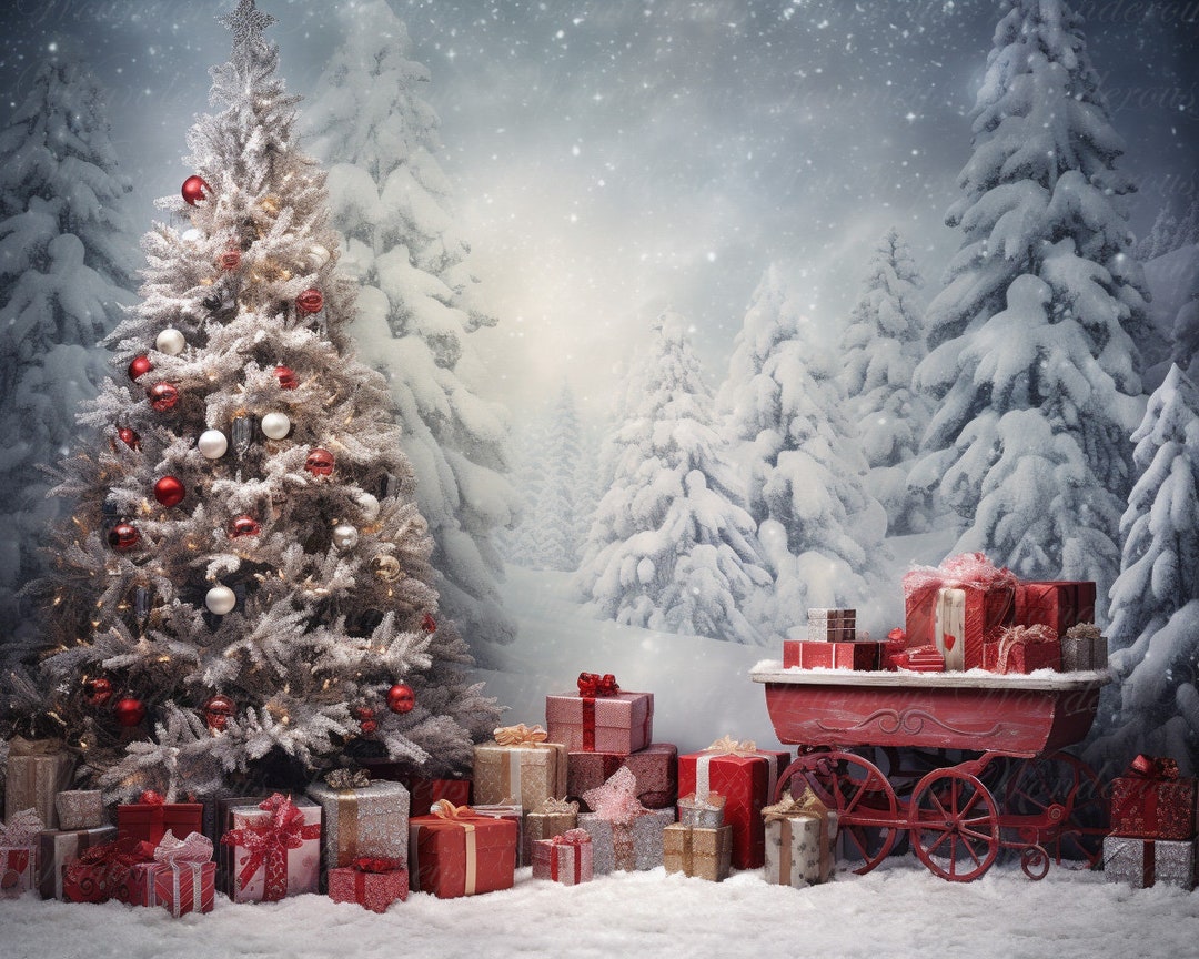 Christmas Backdrop, Winter Magic, Winter, Snowy Forest, Magical ...
