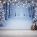 Snowy Digital Background , Christmas Lights, Digital Backdrop for ...